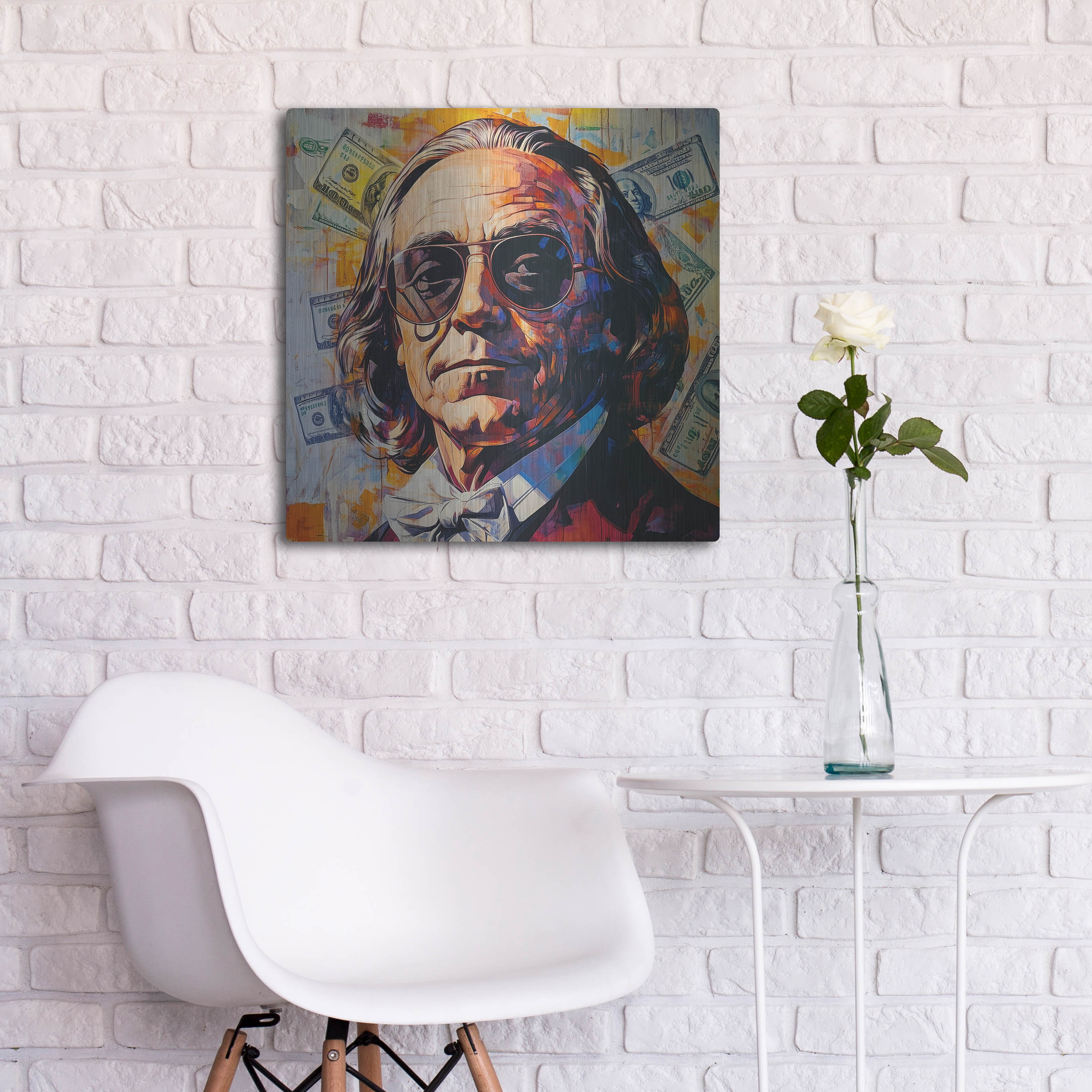 Lark Manor™ 'Cool Benjamin' by Rich Monet Metal Wall Art, 24" x 24" | Wayfair